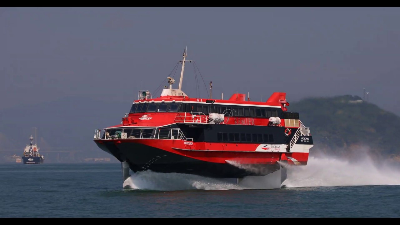 [Boeing Jetfoil 929 ] 「錫星」翼航及高速航行.「TERCEIRA」foilborne high speed ...
