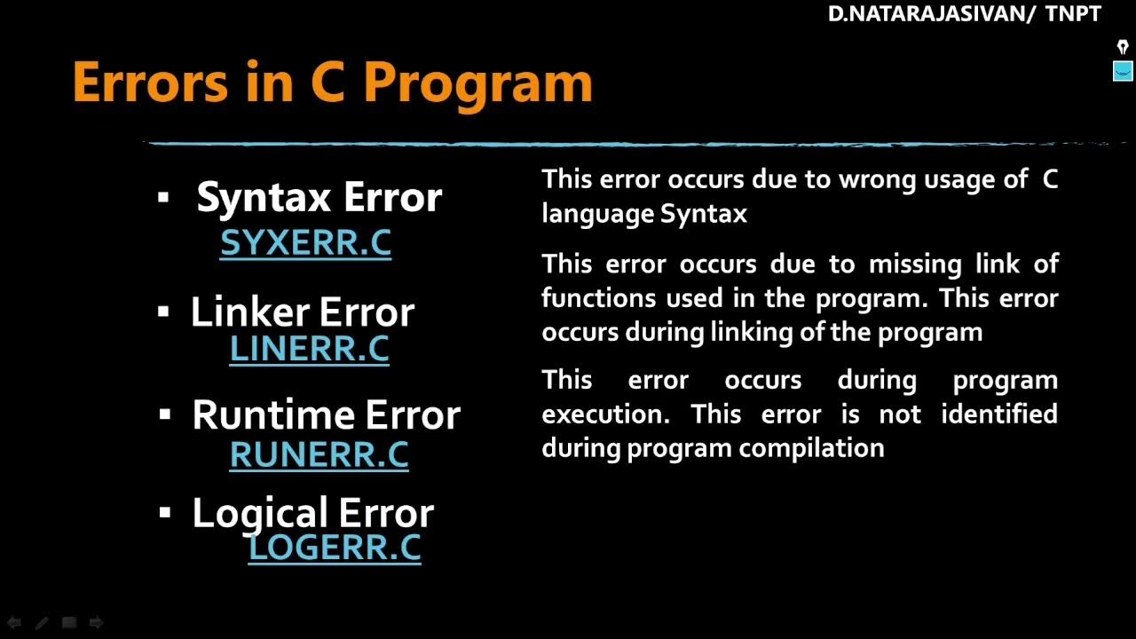Error in C - YouTube