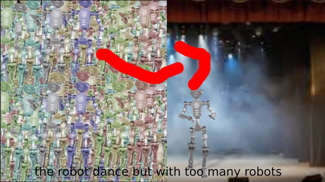 the robot dance but with too many robots... - YouTube