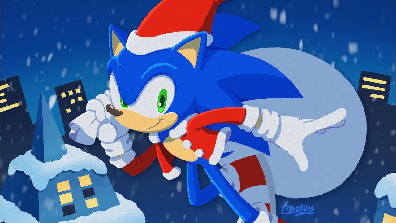 Santa Sonic - drawing timelapse - YouTube