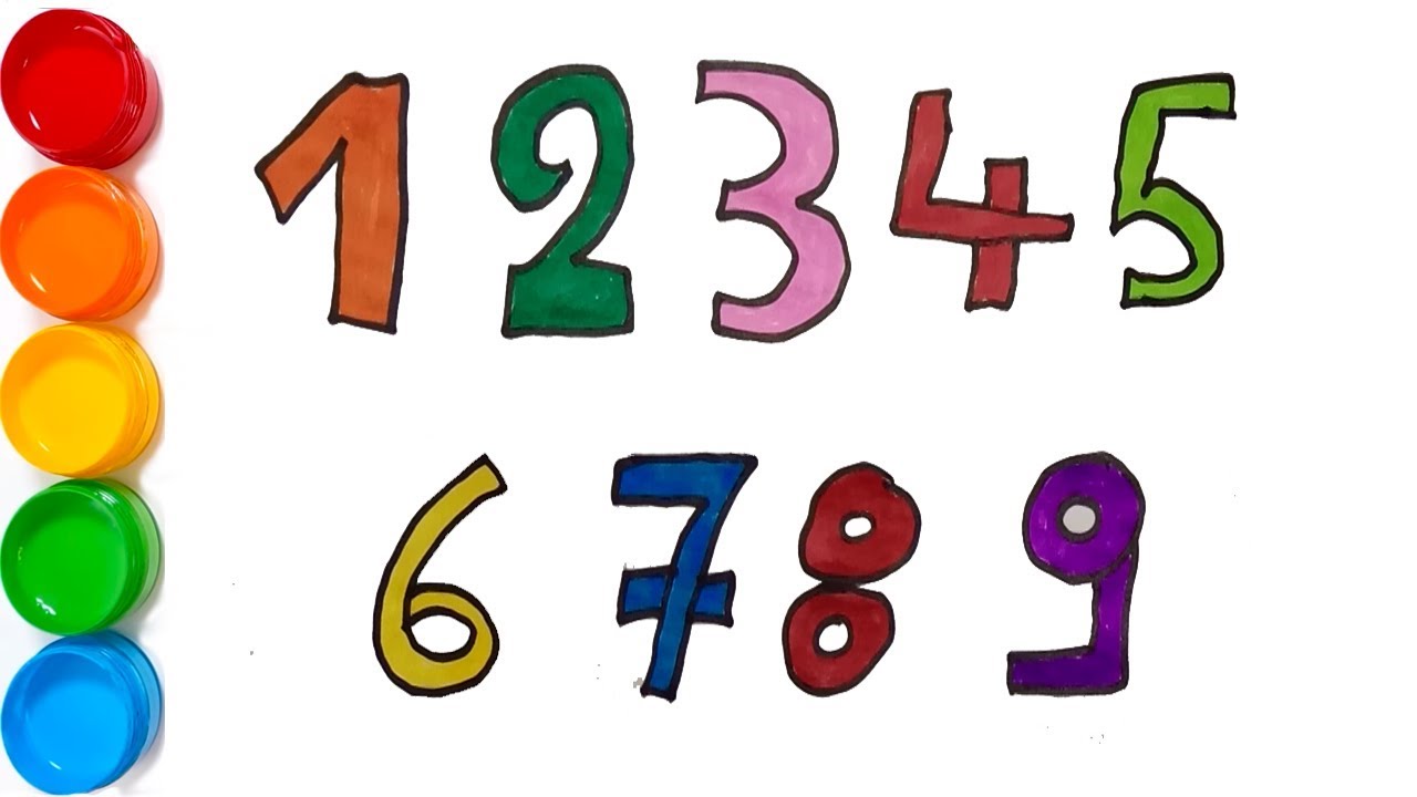 Number coloring pages Learn Colors Learn numbers for kids | Color ...