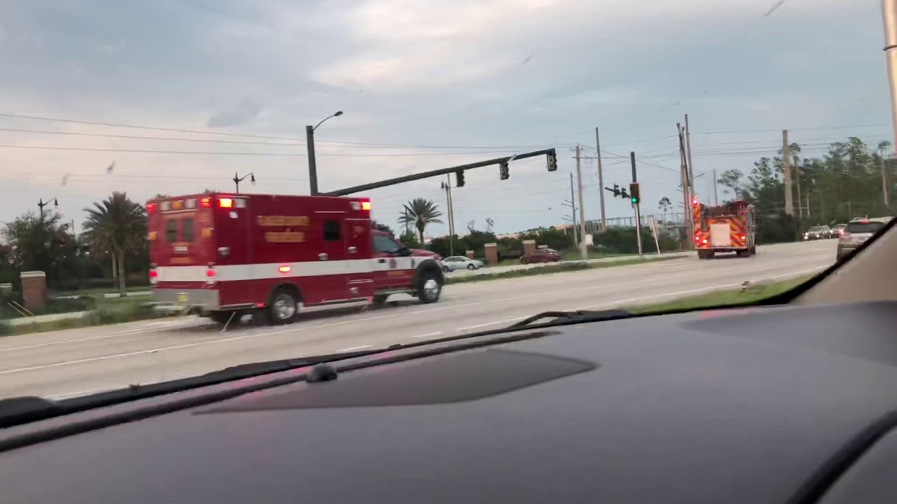Flagler County Fire Rescue Engine 92 & Rescue 92 Responding Emergency ...