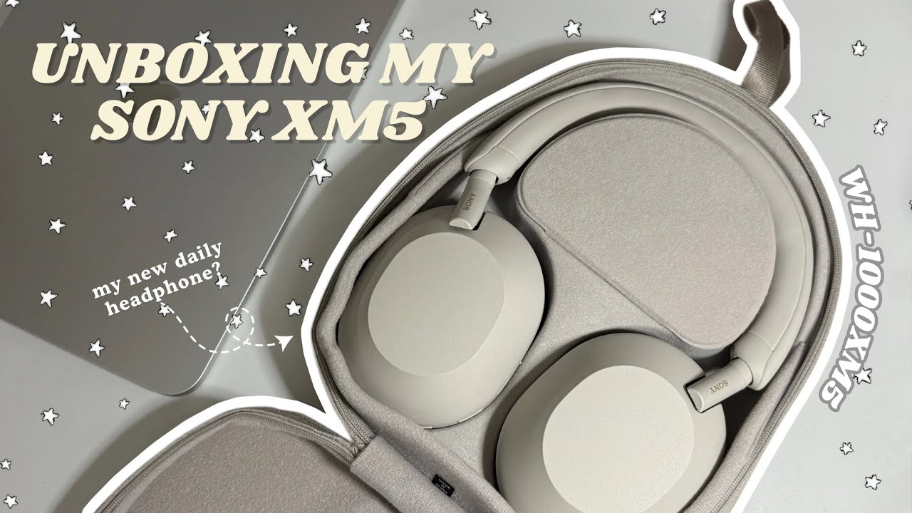 unboxing sony xm5 (silver) ⋆.˚ 🎧 ˚.⋆ first impressions in silence ...