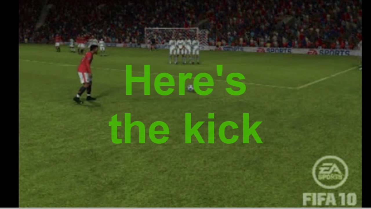 How to do an over the wall free kick in fifa 10 - YouTube