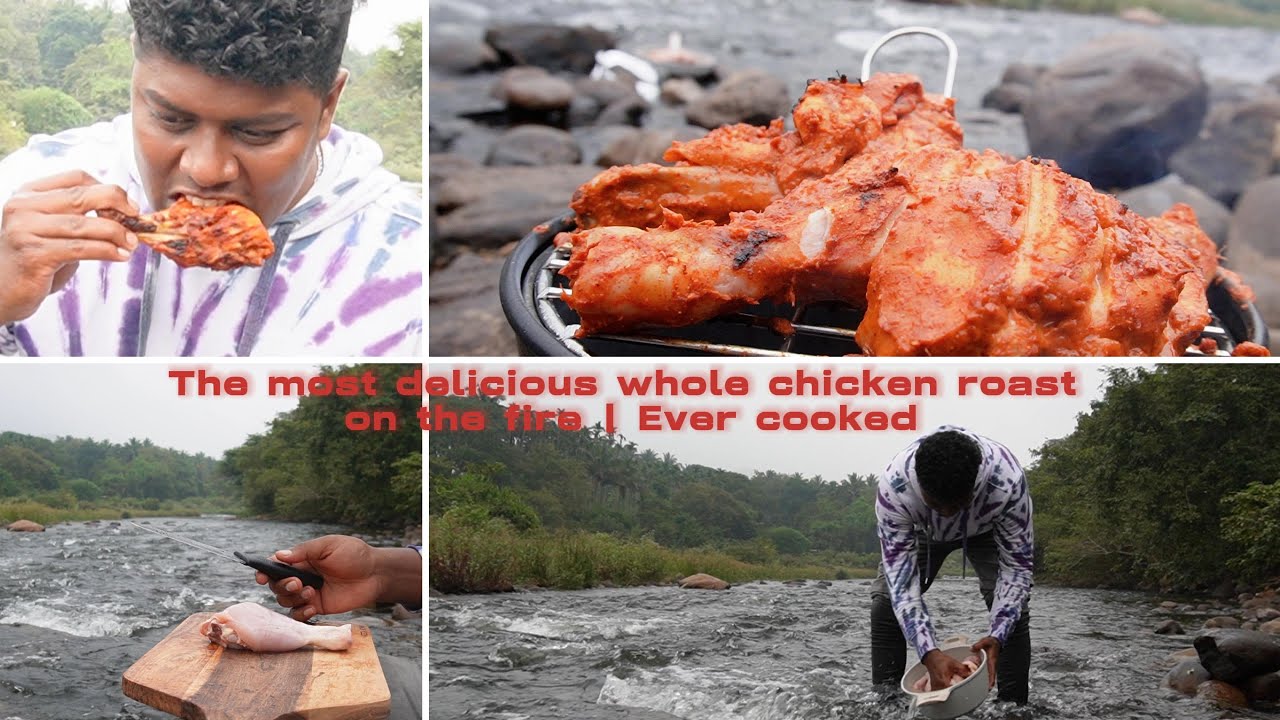 I Cooked DELICIOUS Forest Chicken Tandoori on the Fire | Forest Chicken ...