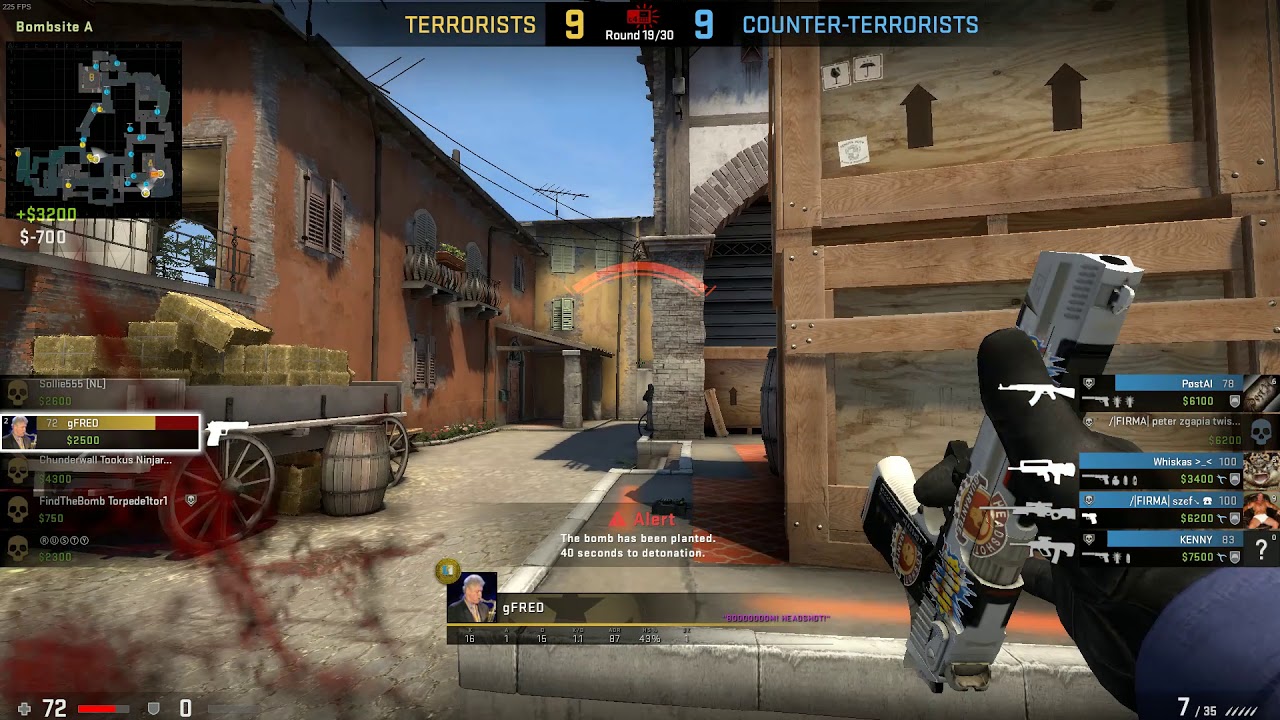 CS:GO 1v4 No Armour Deagle Headshot Clutch - YouTube