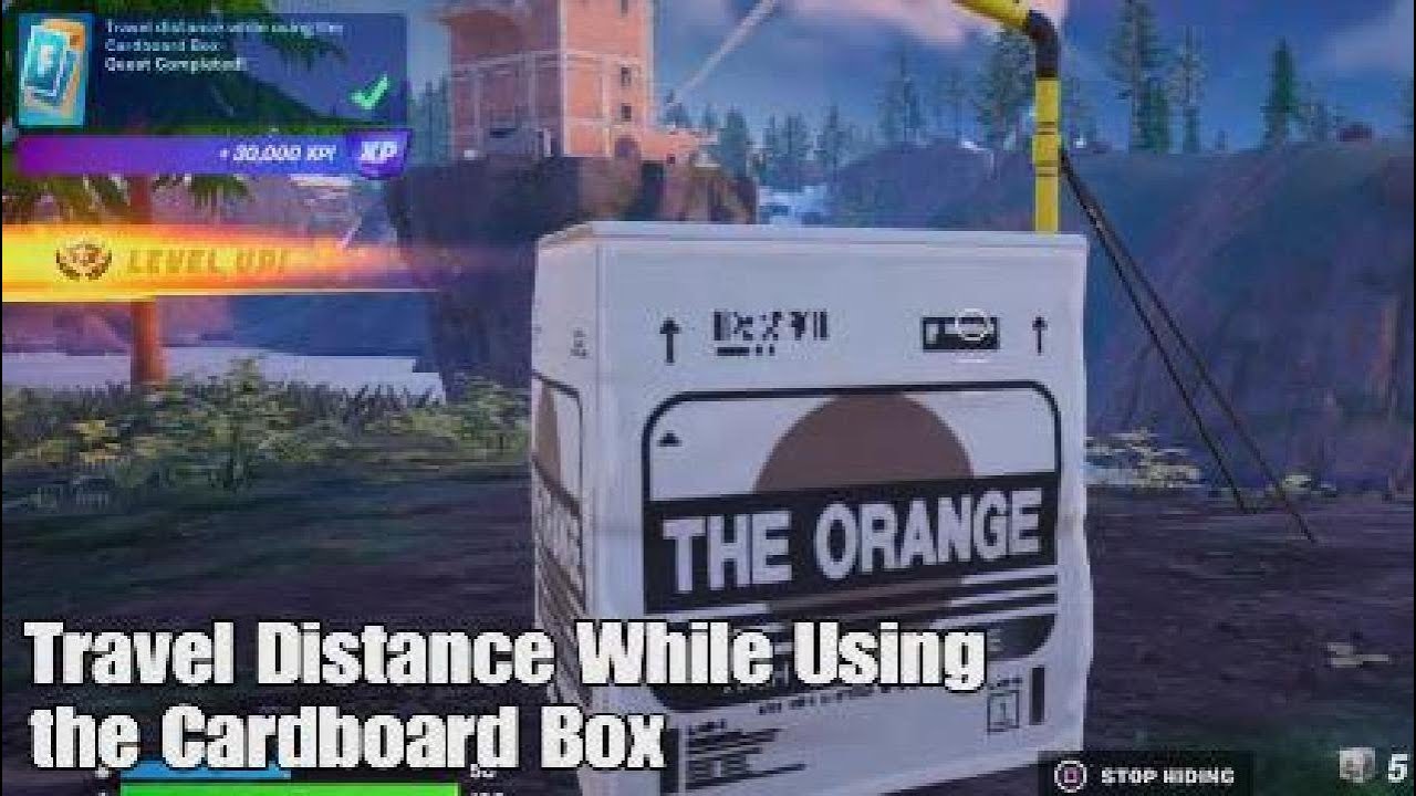 Travel Distance While Using the Cardboard Box - Fortnite Week 8 Weekly ...