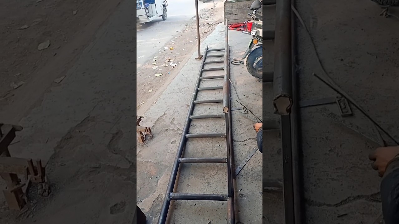 making ladder #fabrication #welding #metalwork #fabrics #install # ...