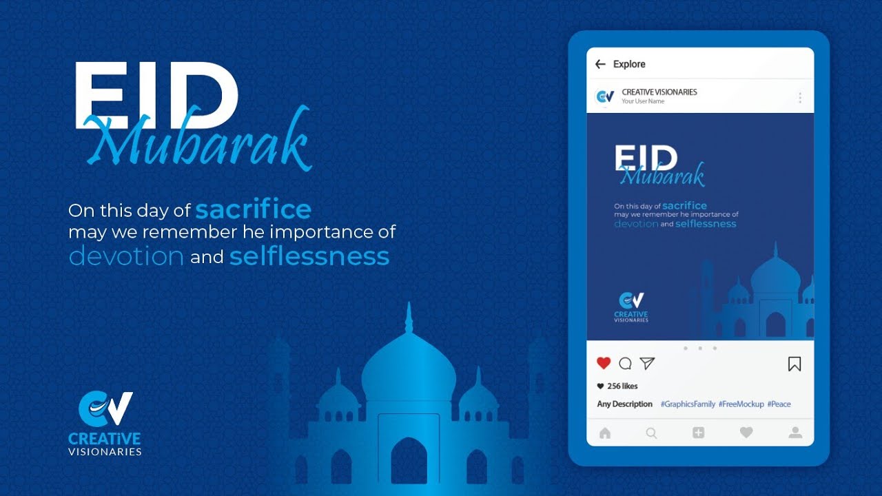 Eid Mubarak Poster Design Tutorial for Facebook | Illustrator Eid ...