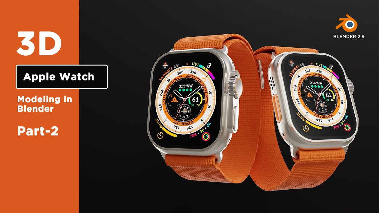 Part-2 3D Smart watch Modeling & Rendering | Blender 3D modeling ...