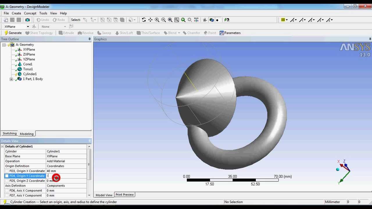 ANSYS How To Draw Solid Material YouTube ANSYS How To Draw Solid Material YouTube