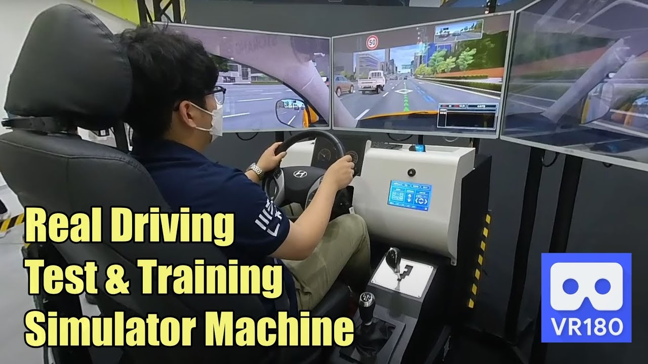 3D 180VR 4K Real Driving Test & Training Simulator Machine 360VR - YouTube