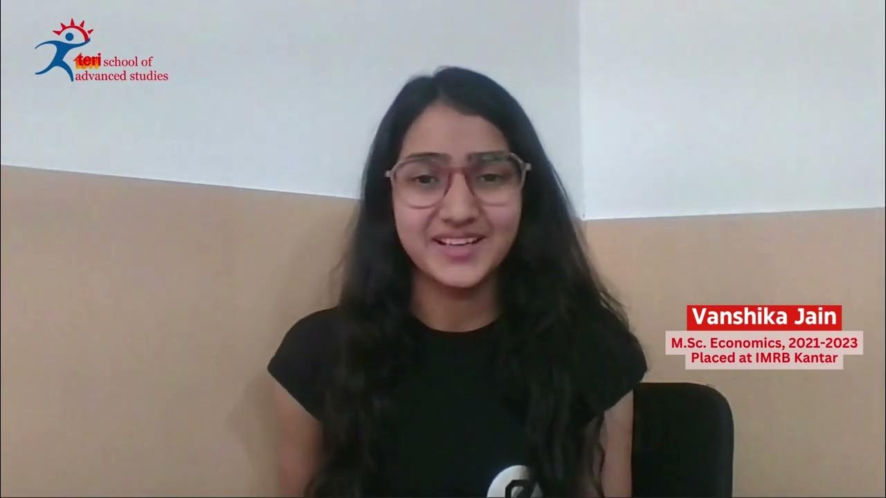 Ms. Vanshika Jain, , M.Sc.(Economics) 2022-2024 batch student shared her experience. - YouTube
