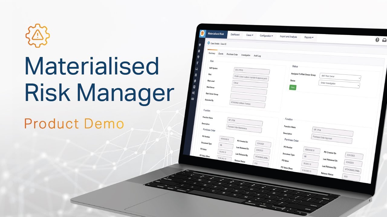 Materialised Risk Manager | Product Demo | Soterion Module Overview ...