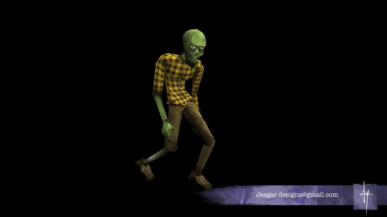 Lowpoly Zombie animation Maya - reel - YouTube