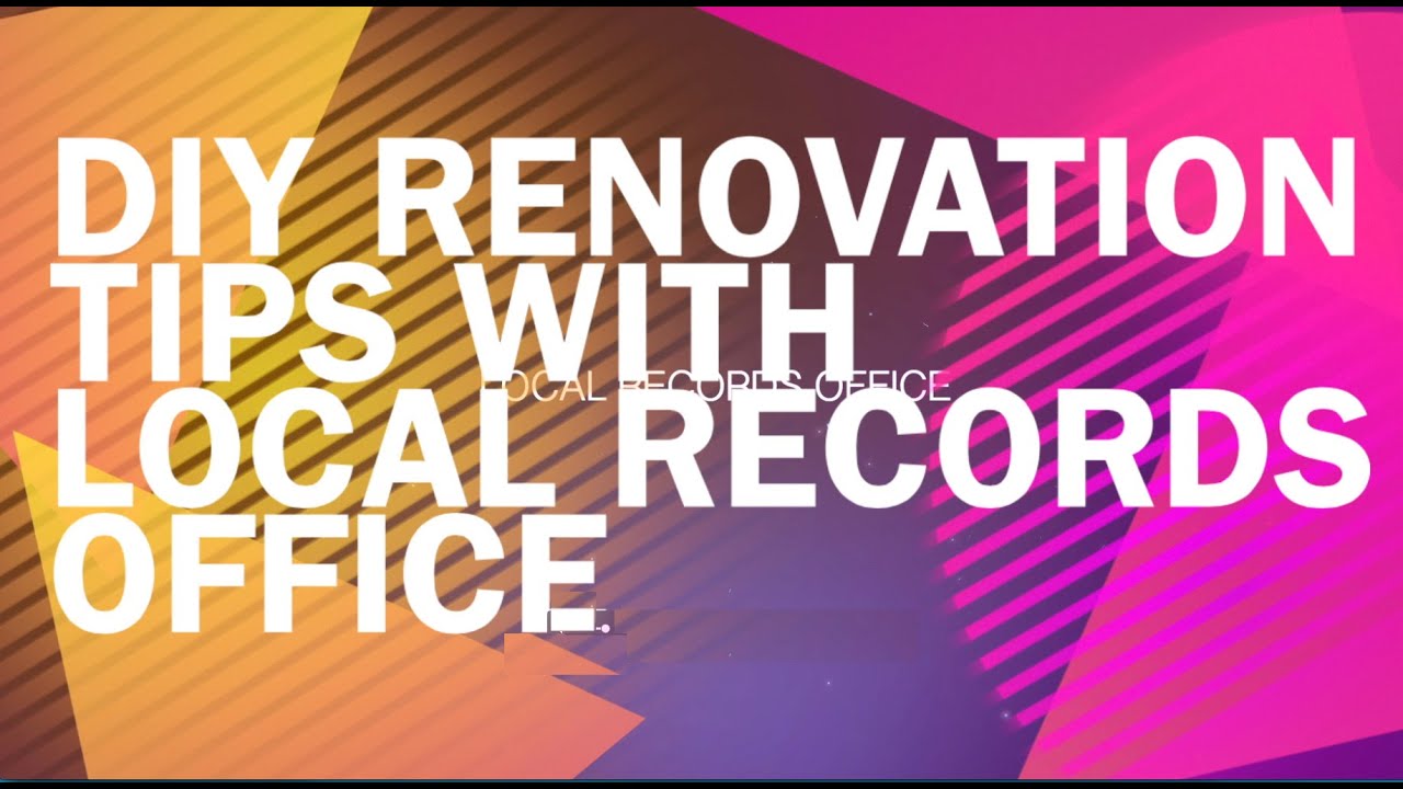Local Records Office : Do-It-Yourself Renovation Tips - DIY Wooden ...