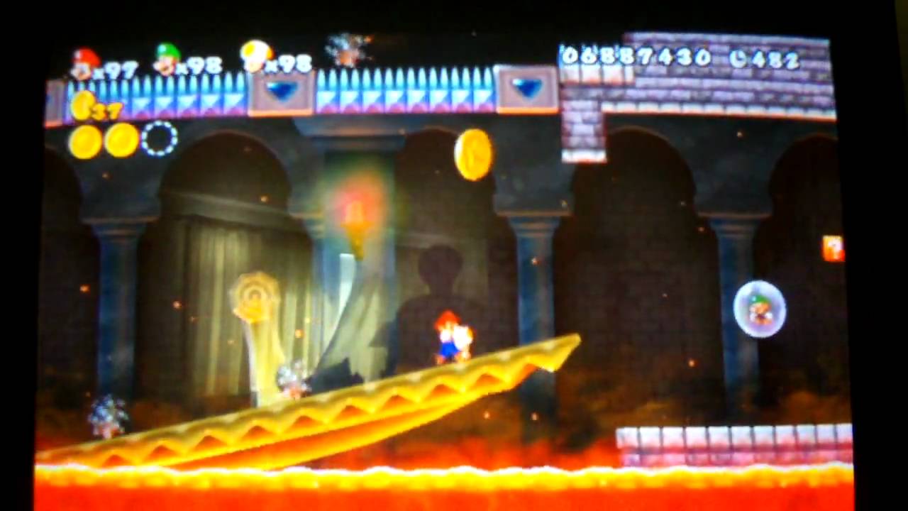 New Super Mario Bros Wii Multiplayer Walkthrough: World 6-Final Castle ...