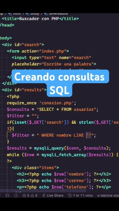 Creando consultas SQL con variables en PHP - YouTube