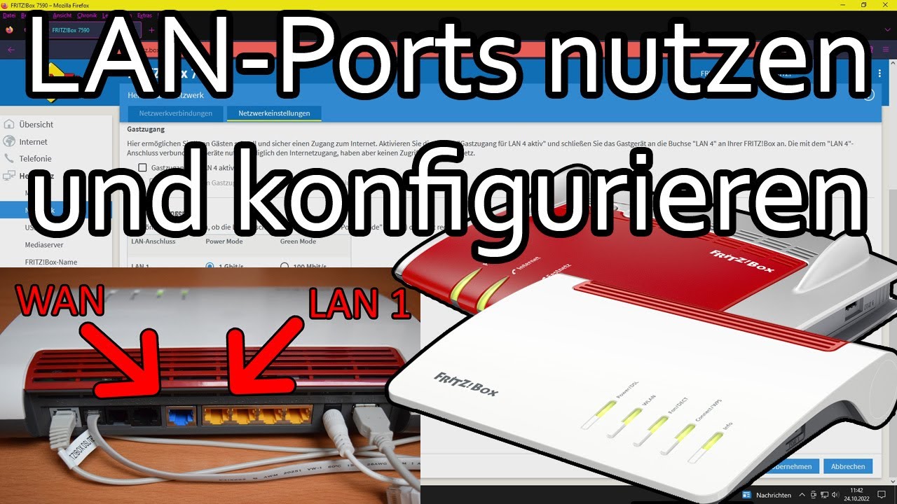 Fritzbox Als Switch Nutzen Einstellungen F r LAN WAN Richtige Kabel