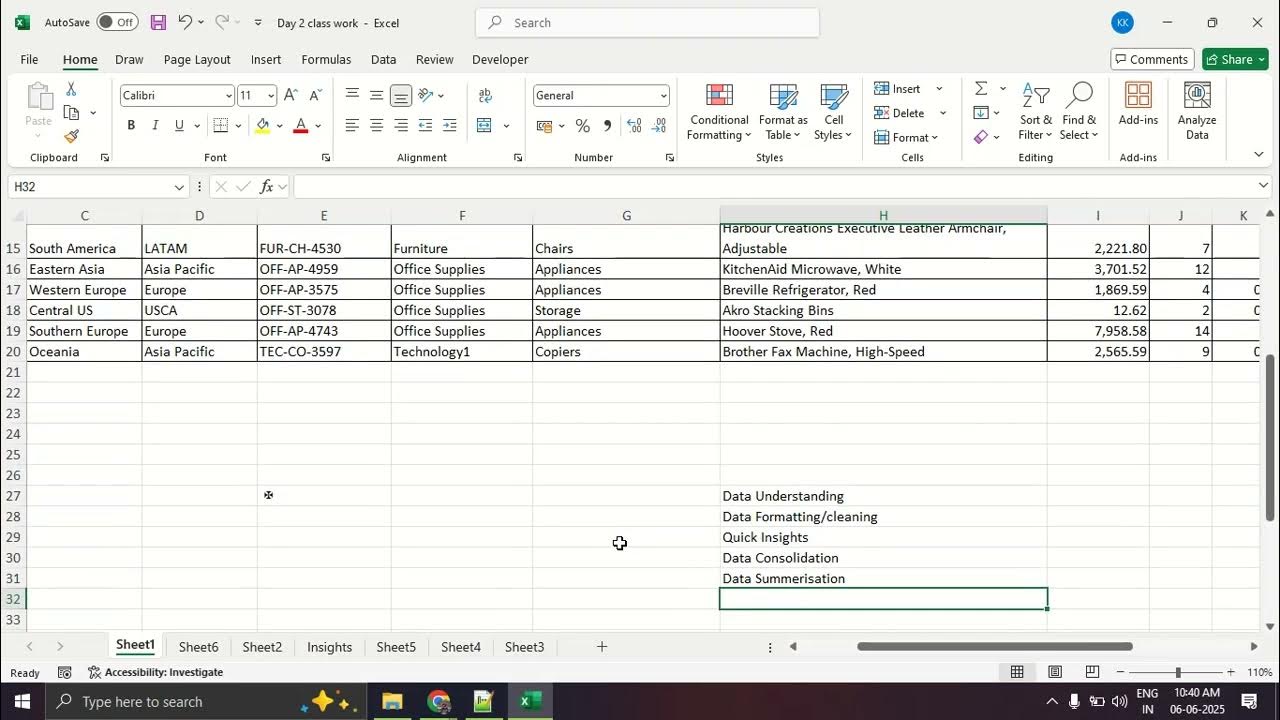Excel Lecture 2 | Data Understanding | NMD Pvt Ltd. Data Analytics Courses, Pune | DA 4 Morning ...