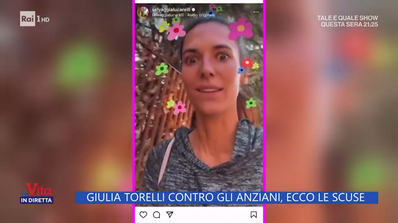 Le scuse di Giulia Torelli contro gli anziani - La vita in diretta 30 ...