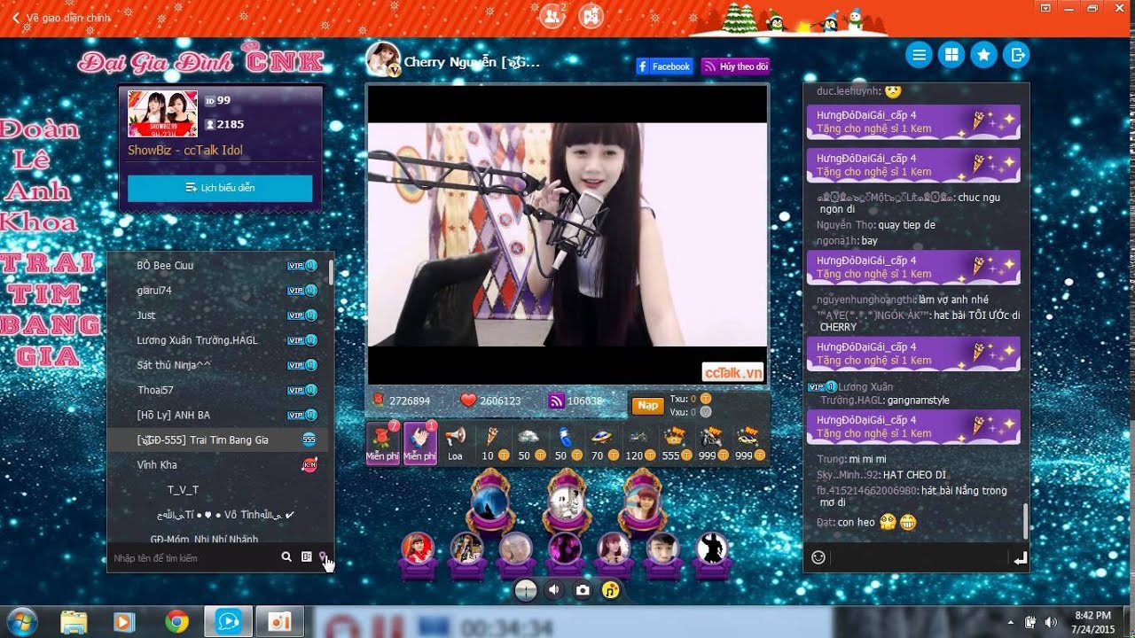 cherry nguyen ngay 24/7/2015 (20:00-21:00) - YouTube