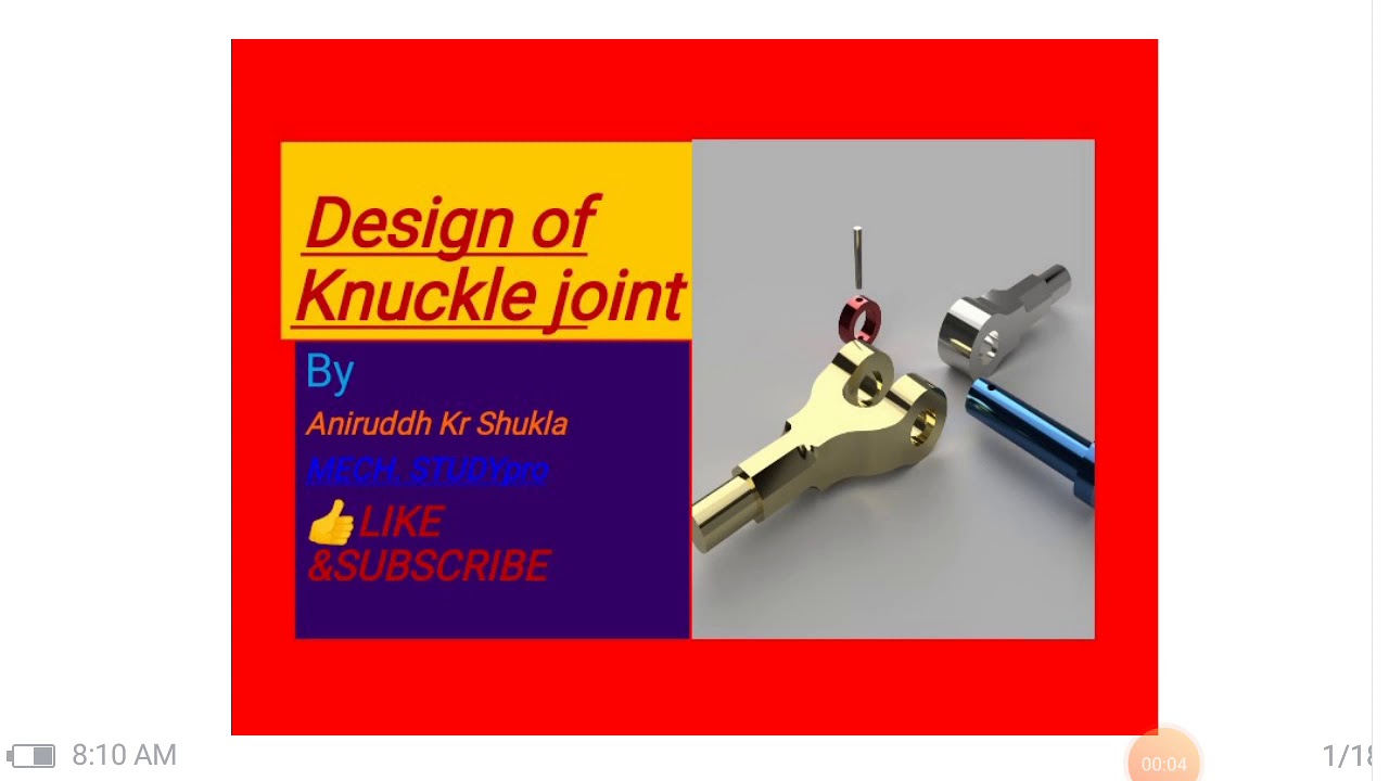 DESIGN OF KNUCKLE JOINT - YouTube