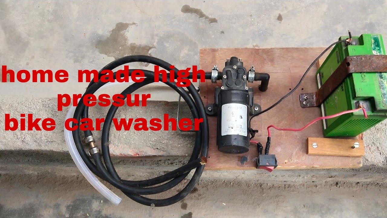 Easy to make high pressur bike washer machine. - YouTube