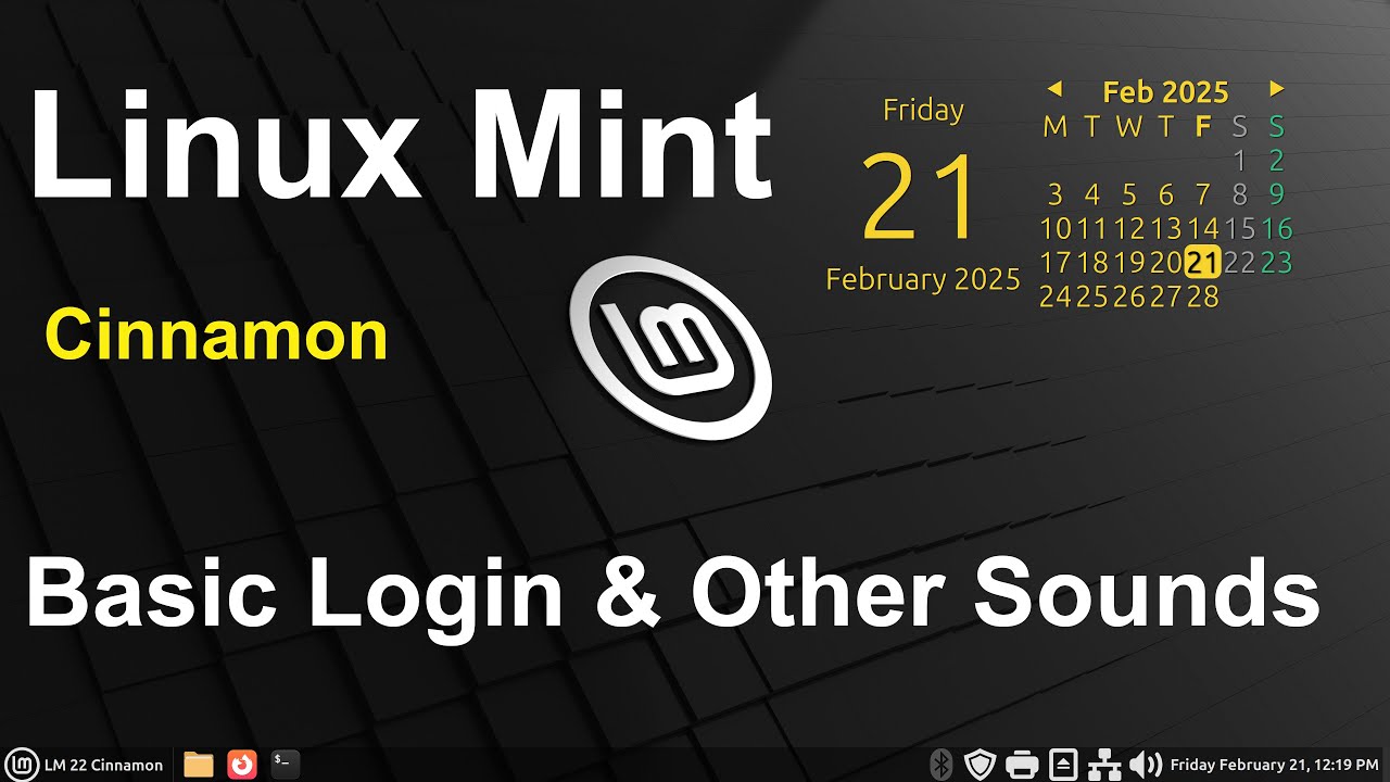 Linux Mint Cinnamon - Basic Startup & other sounds. - YouTube