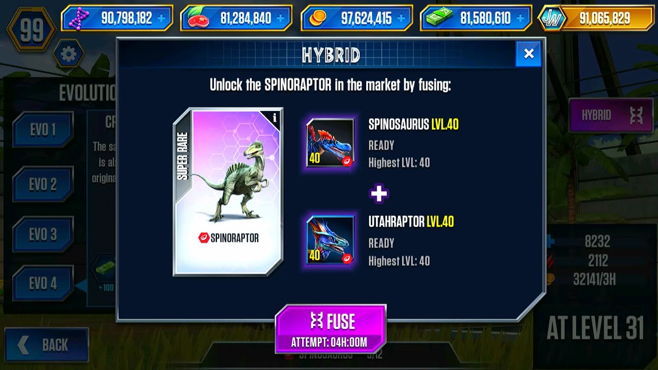 NEW UNLOCK SPINOSAURUS ALL FAMILY SPINOSAURUS LEVEL 40 | JURASSIC WORLD ...