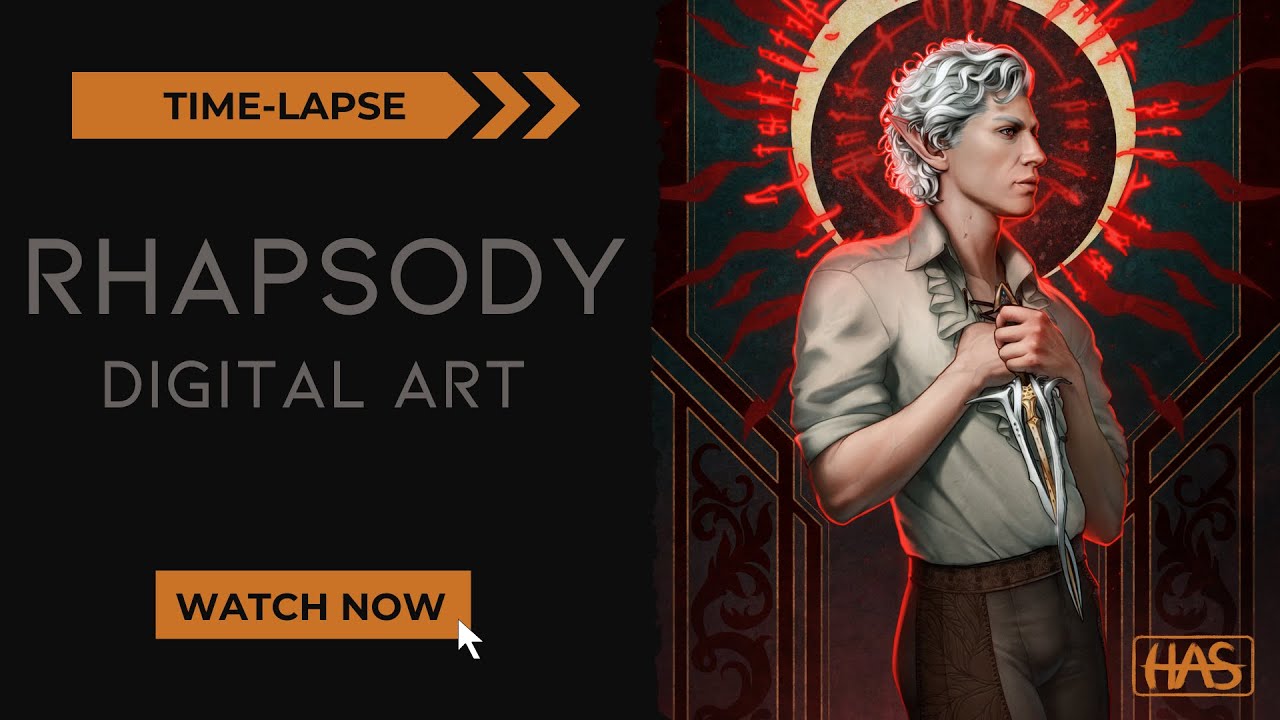 "Rhapsody" - Astarion BG3 Fanart || Timelapse - YouTube
