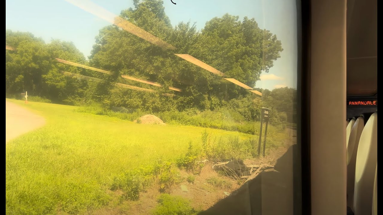 Enjoying a nice train ride on NJ Transit from High Bridge NJ to Newark ...