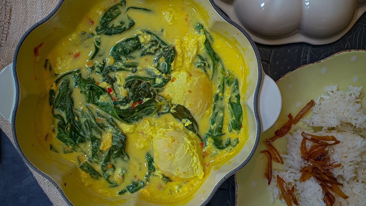 Masak Lemak Telur Itik & Pucuk Ubi | Duck Eggs & Tapioca Leaves Cooked ...