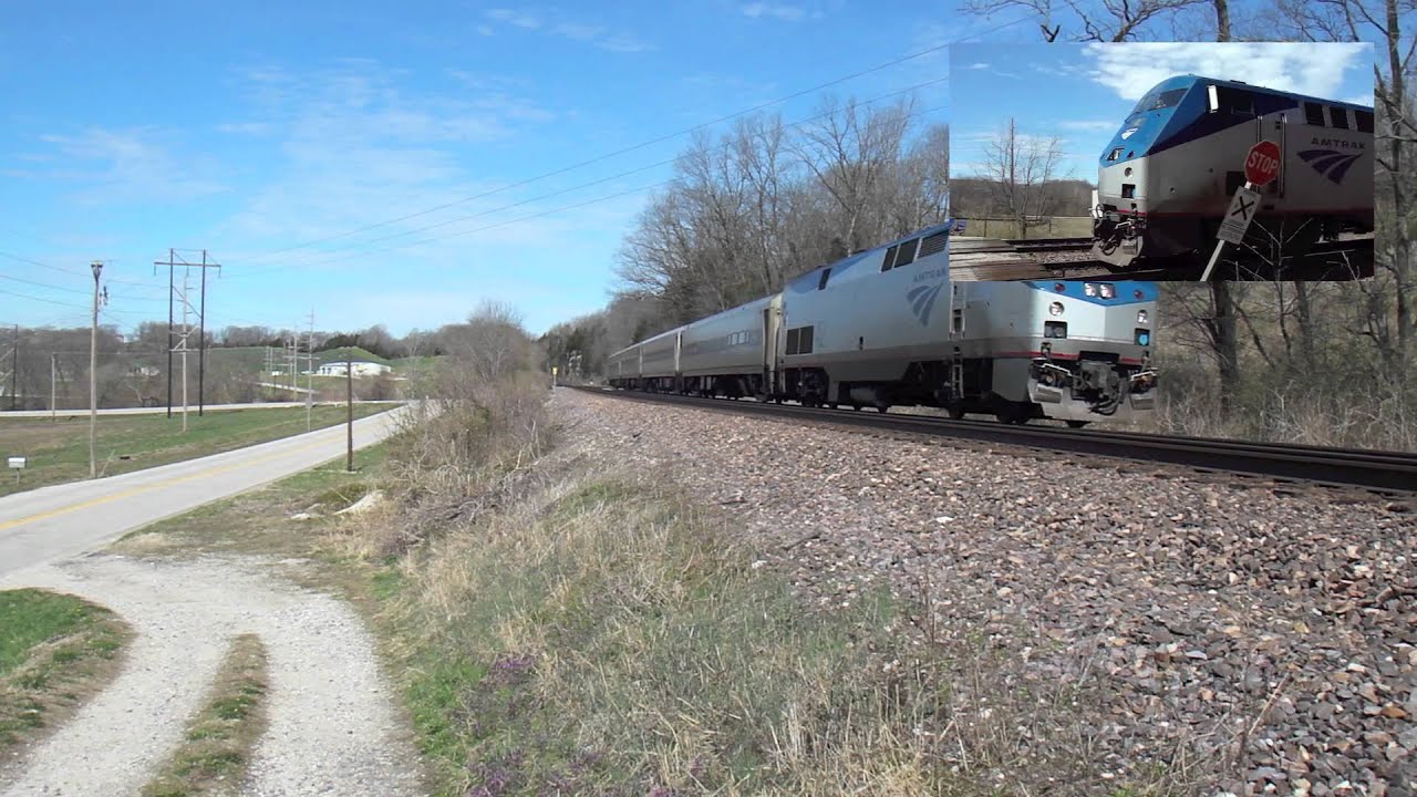 Amtrak Missouri River Runner Near Jefferson City, MO 11:10, 3 Apr 11 ...