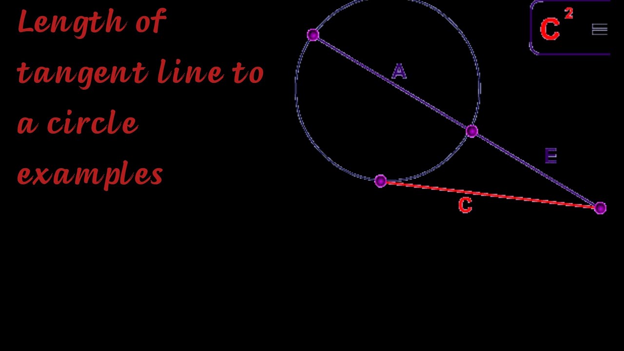 lect#6 length of tangent line to a circle - YouTube