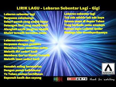 LIRIK LAGU - Lebaran Sebentar Lagi - Gigi - YouTube