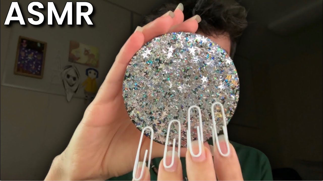 *ASMR* Tapping & Scratching with Paper Clip Nails + Rambling 📎 - YouTube