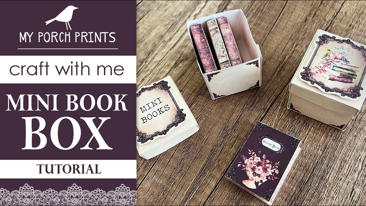 MINI BOOKS BOX TUTORIAL🎁 | Gift Storage Miniature Books | My Porch ...