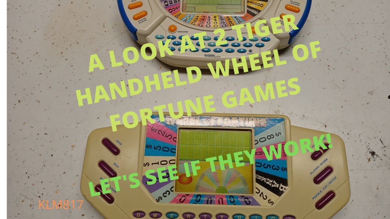 2 Tiger Electronics handheld Wheel of Fortune games - YouTube