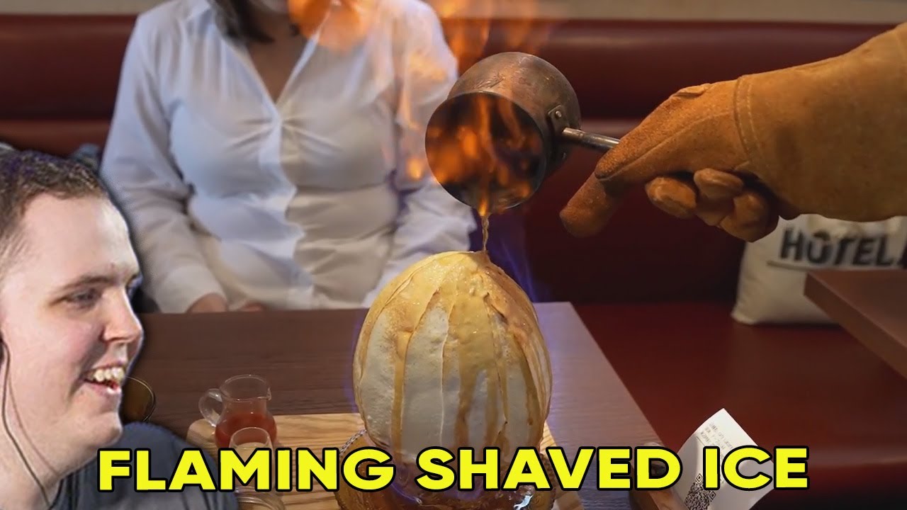 Flaming Shaved Ice | Bulldog Reacts to Dancing Bacons - YouTube