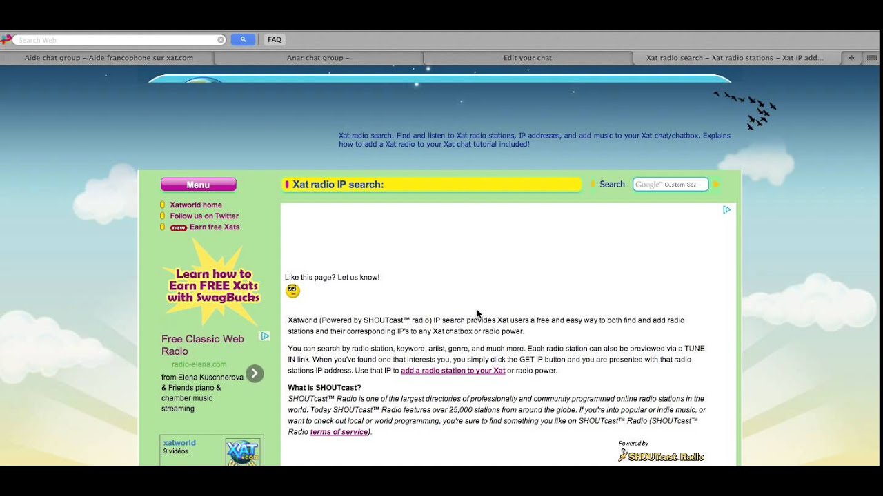 Comment mettre une radio sur mon chat xat? - YouTube