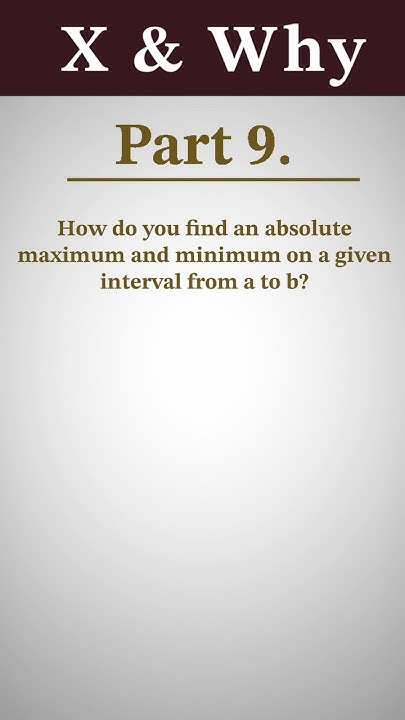 How to find an Absolute Max and Min | Unit 3: Applications of Differentiability | Calc AB - YouTube