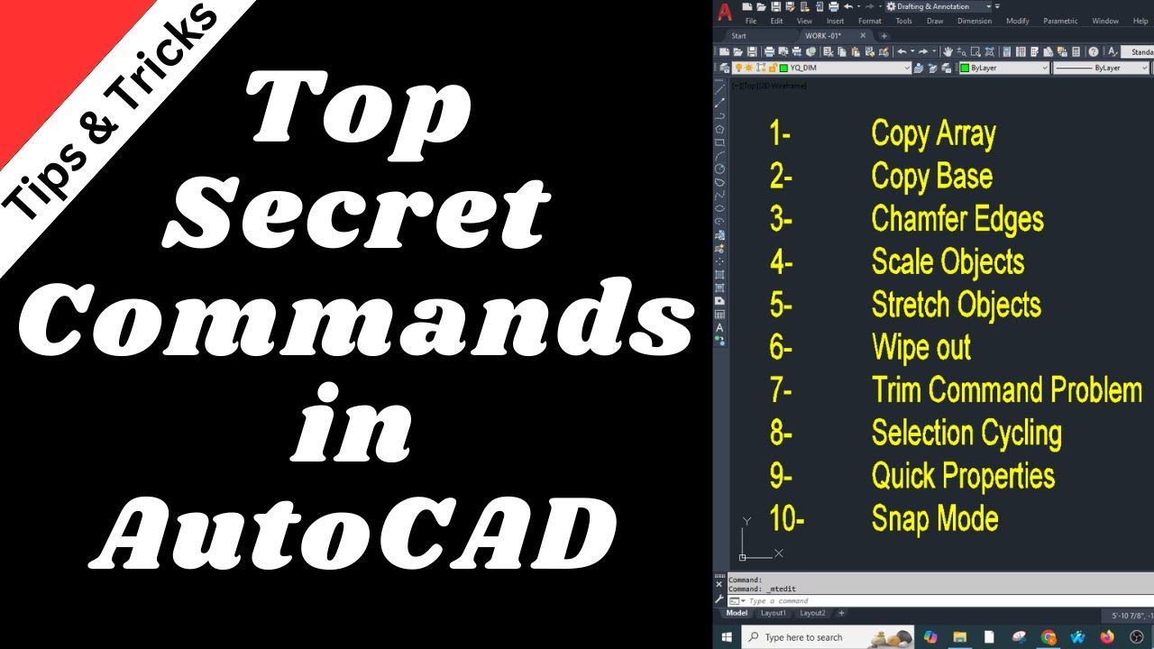 Top Secret Commands for fast working in AutoCAD | Kons3pt Design Studio ...