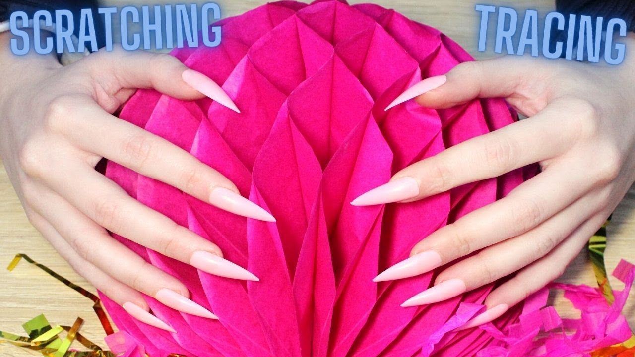 Asmr Scratching and Tracing - Asmr No Talking - ( Long Nails ) - YouTube