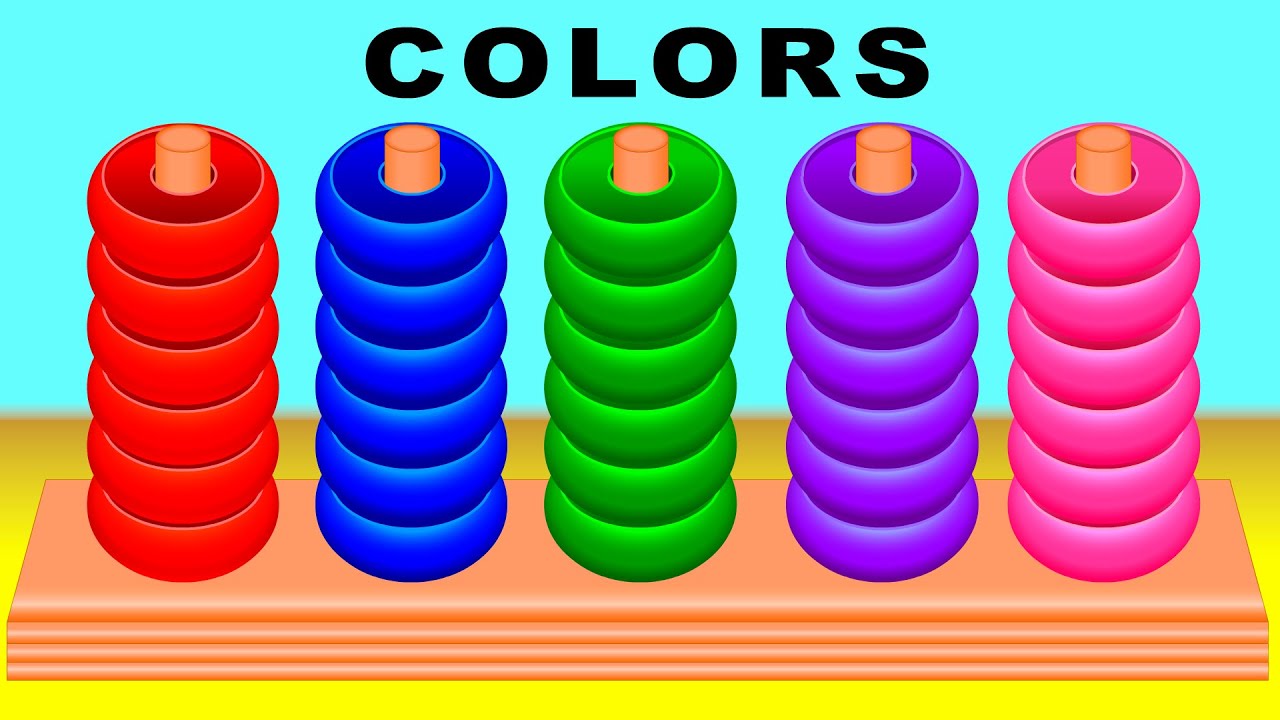 Learn Colours with Color Rings Game - Learn Colors for Toddlers - Fun ...