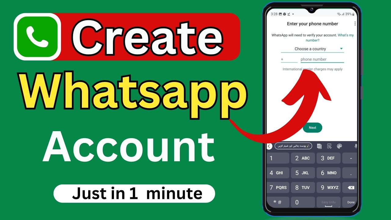 How to create a Whatsapp Account (2024) | How to create Whatsapp ...