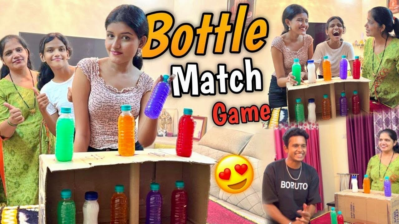 Match the Bottle Challenge with Family🤩 - YouTube