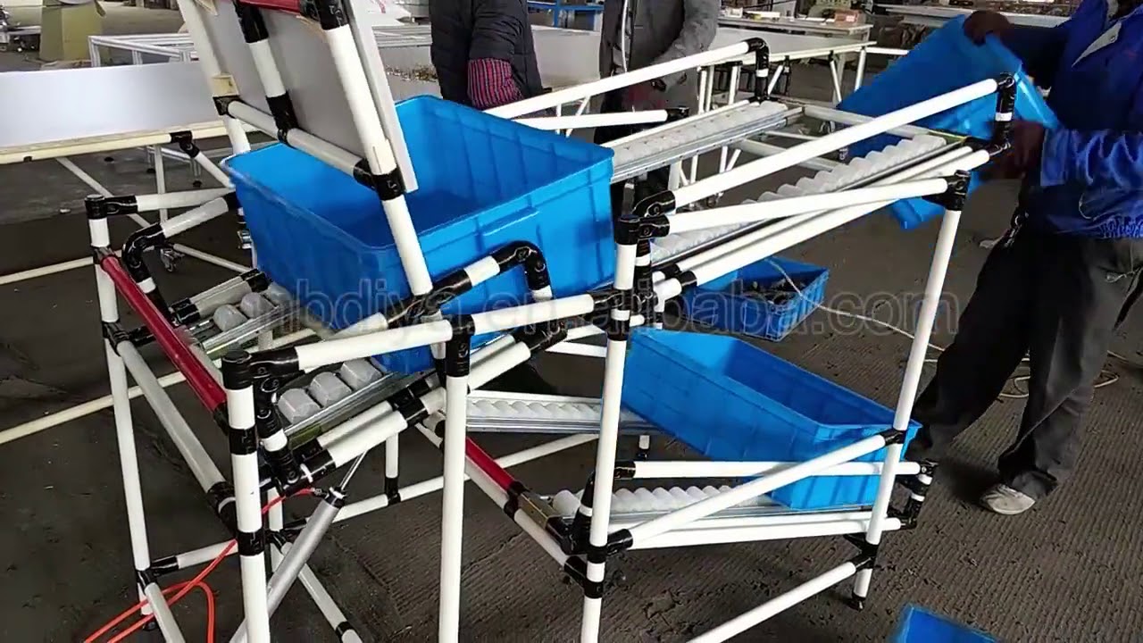 Pipe rack system - Warehouse shelf- 28mm plastic coated steel pipe ...