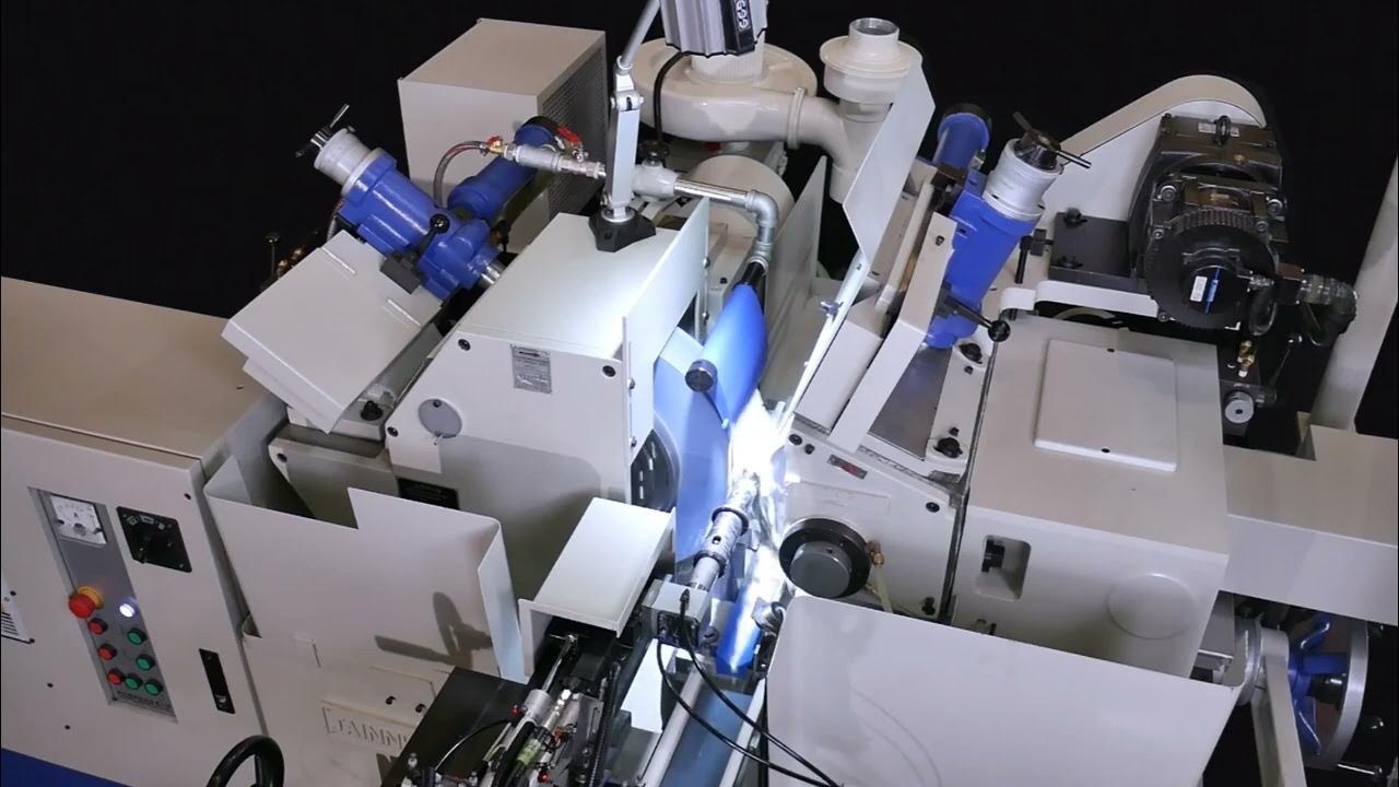 Jainnher JHC 18S Centerless Grinding + Automatic Load unload Device + In-Process Gauge - YouTube