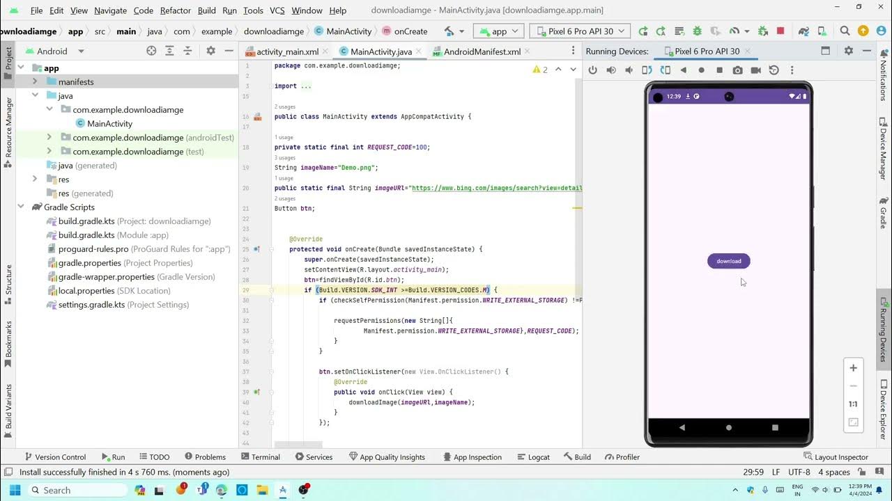 Download images in android studio - YouTube